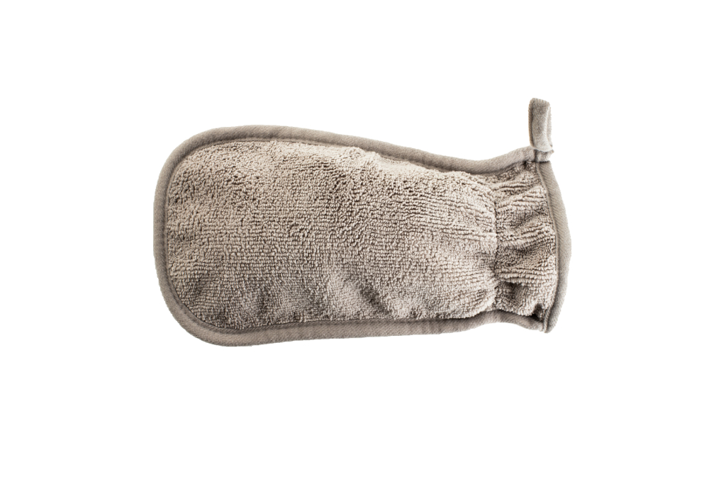 Green Fiber CARE 5, scrub mitt Scrubbing mitten for the shower gray ...