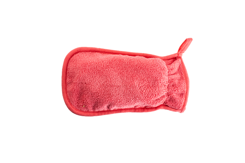 Green Fiber CARE 5, scrub mitt Scrubbing mitten for the shower coral ...