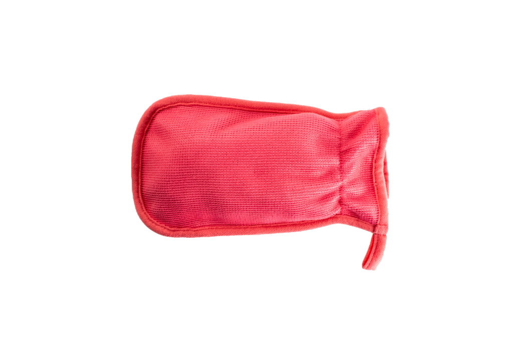 Green Fiber CARE 5, scrub mitt Scrubbing mitten for the shower coral ...