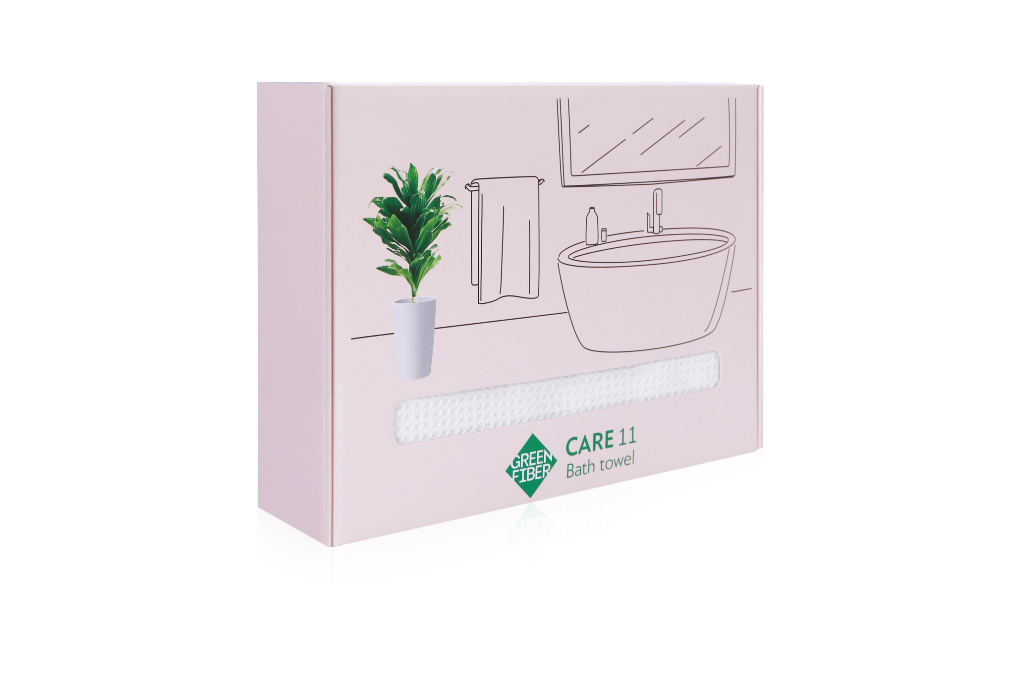 Green Fiber CARE 11 Bath towel waffle, milky :: Green Fiber :: Products ...